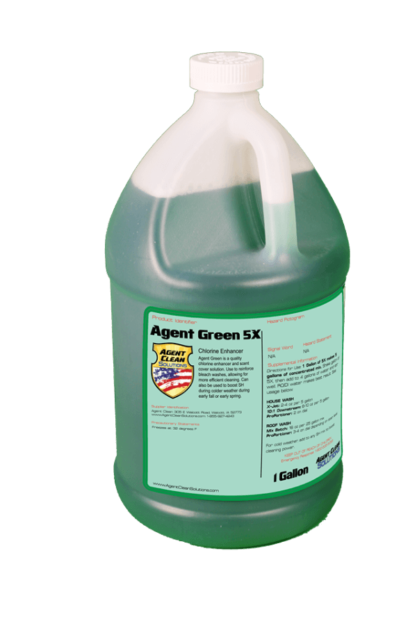 Agent Green 5x Concentrate - 1 Gallon | chlorine enhancer, scent cover ...