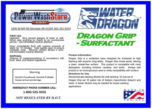 Dragon Snot Dragon Grip | Power Washer Surfactant | Softwash | Power ...